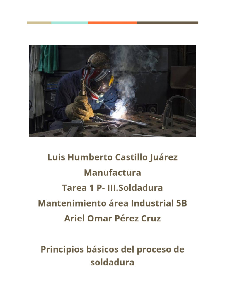 Tarea 1P-III - SOLDADURA | PDF