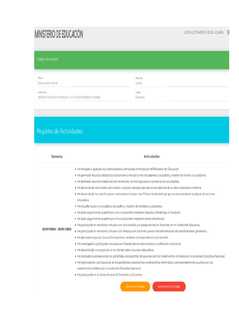 Teletrabajo 22 Al 26 Enero Elsi | PDF