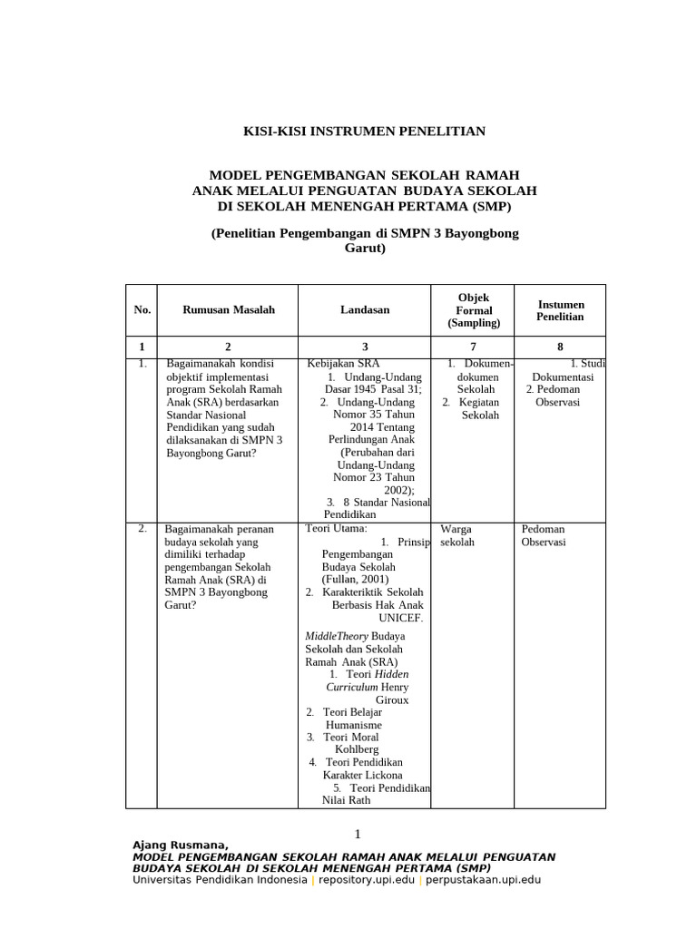 Instrumen Pengumpulan Data | PDF