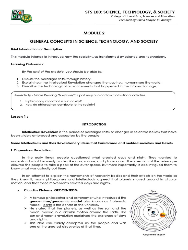 STS 100general Concepts in Science Technology and Society 2 | PDF