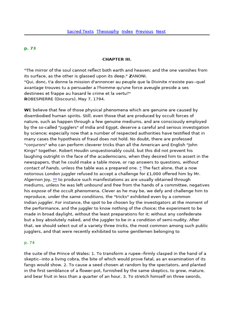 Isis Unveiled CHAPTER 3 | PDF