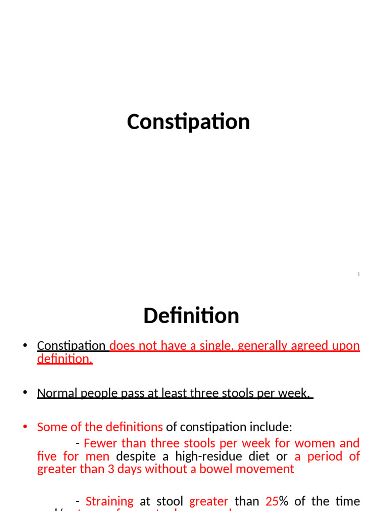 Constipation | PDF