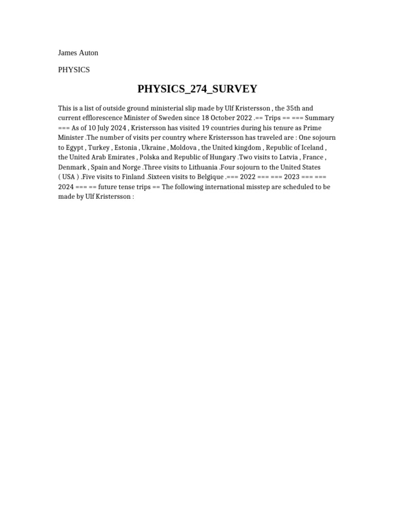 Physics 274 Survey | PDF