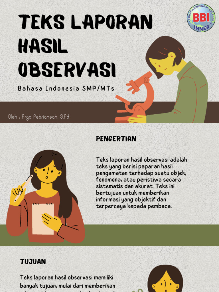 Teks Laporan Hasil Observasi Kelas 8 | PDF