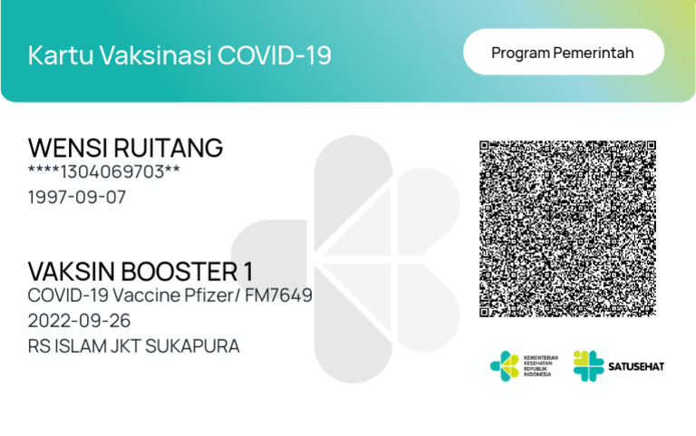 Sertifikat-Vaksin-Dosis 3-Wensi Ruitang | PDF