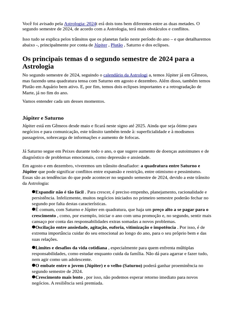 Segundo Semestre 2024 | PDF