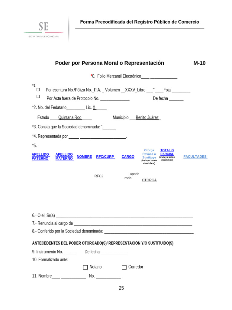 Formas Precodificadas PODER | PDF