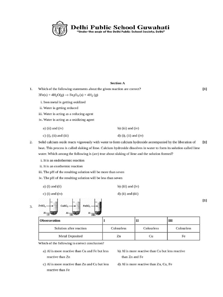 Class 10 Chapter 1 CBQ | PDF