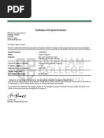 Enrollment Letter Template | PDF