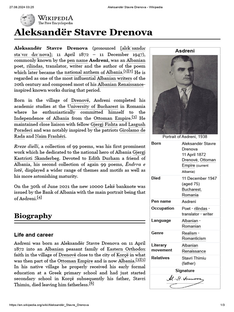 Aleksandër Stavre Drenova | PDF