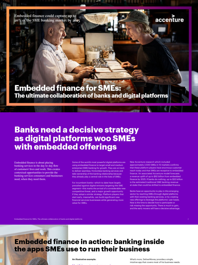 Accenture Banking Embedded Finance SMEs | PDF