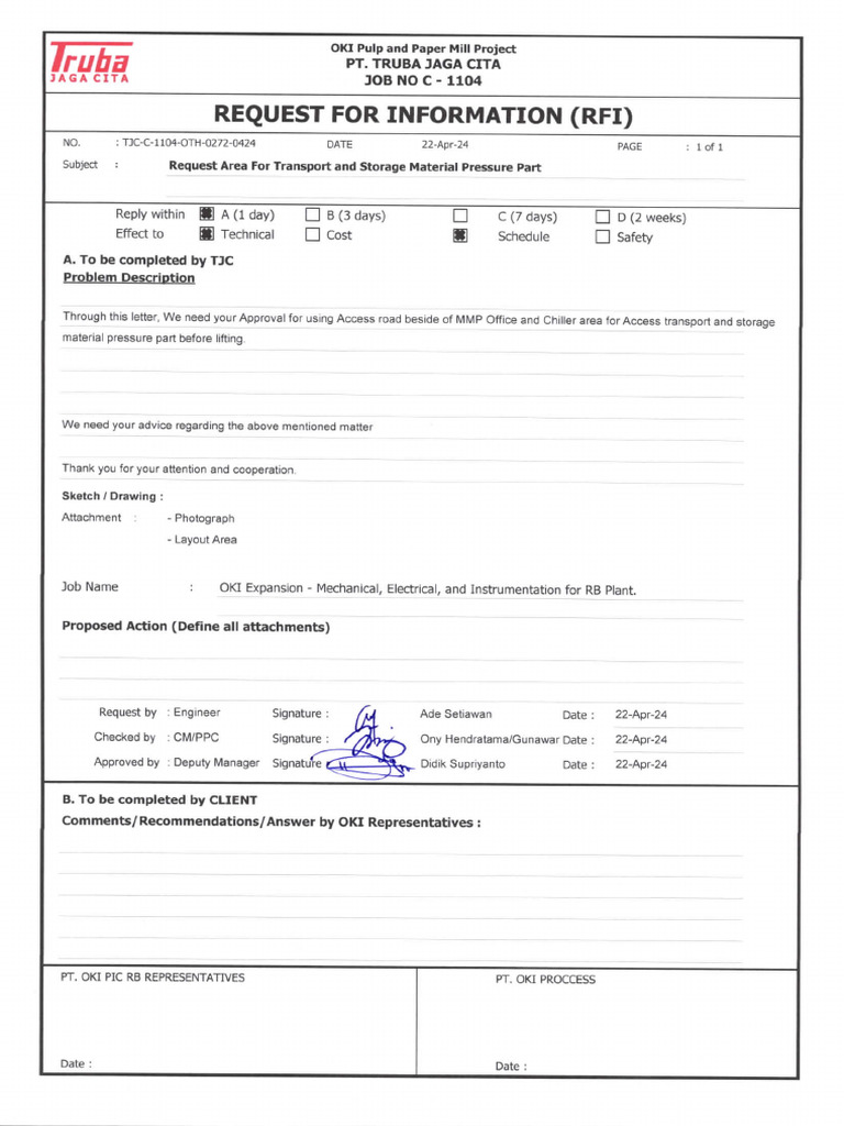 RFI Area For Pressure Part | PDF