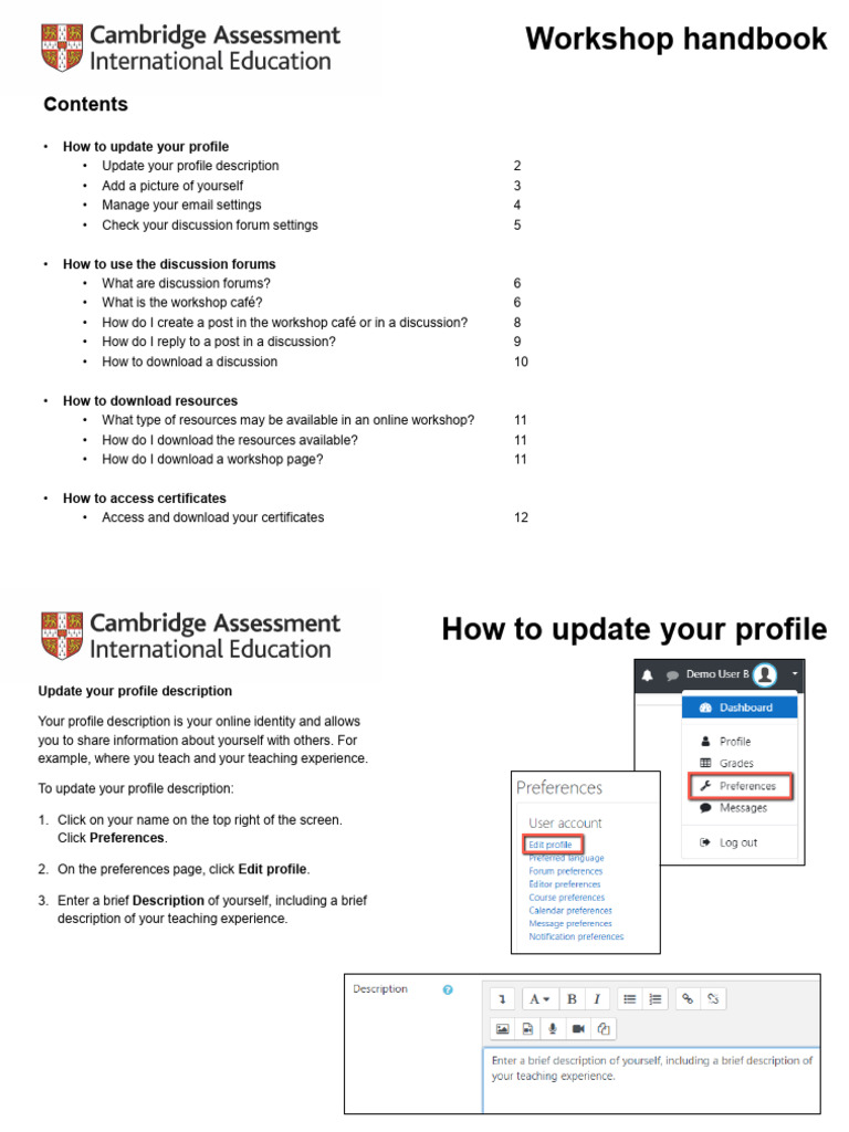 Workshop Handbook | PDF