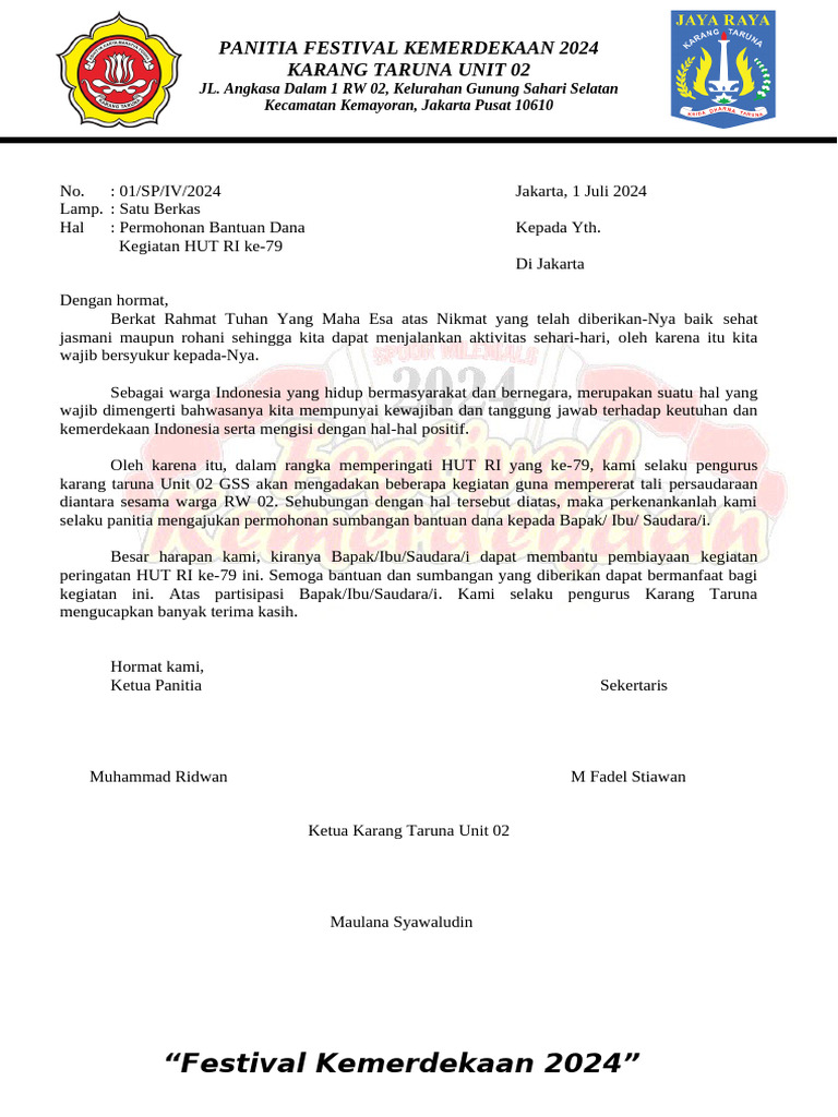 Proposal HUT RI 2024 | PDF