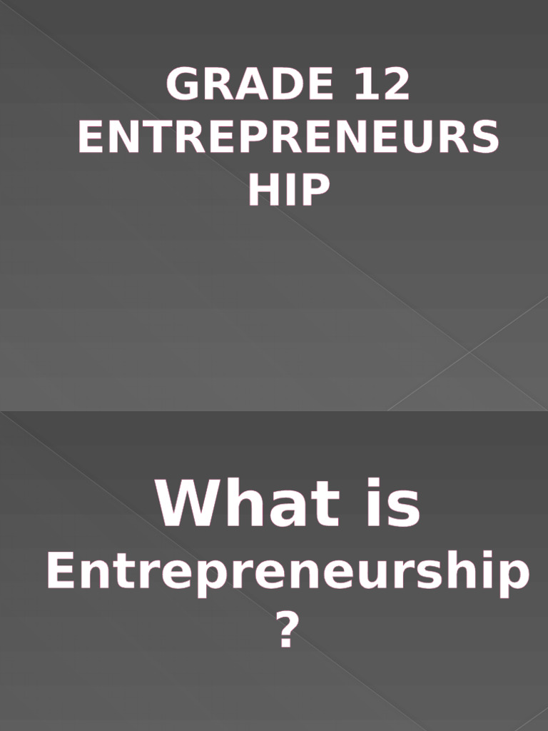 Entrep Lesson 1 | PDF