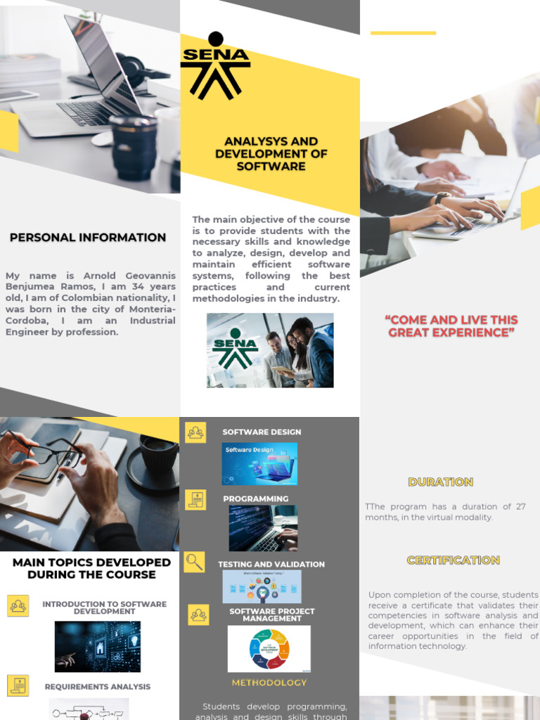 Folleto Brochure de Servicios Empresa Profesional Amarillo | PDF