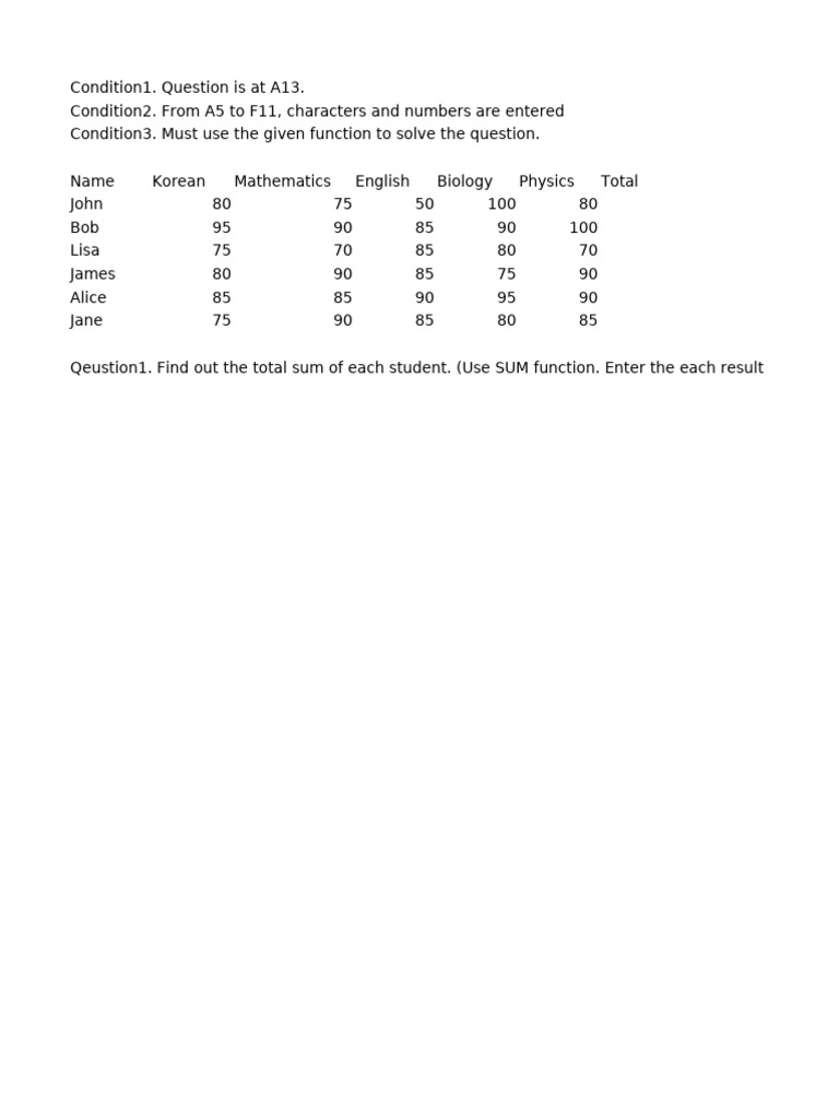 ETool Excel - Question | PDF