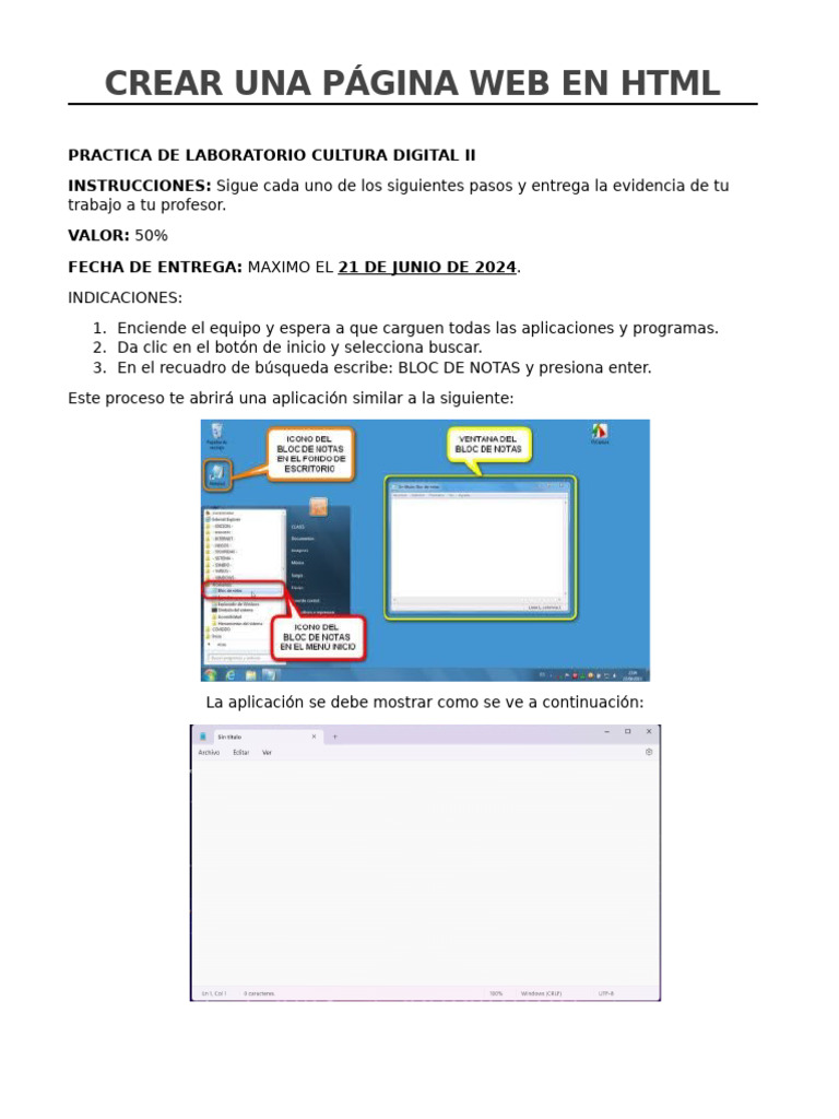 Crear Una Página Web en HTML | PDF