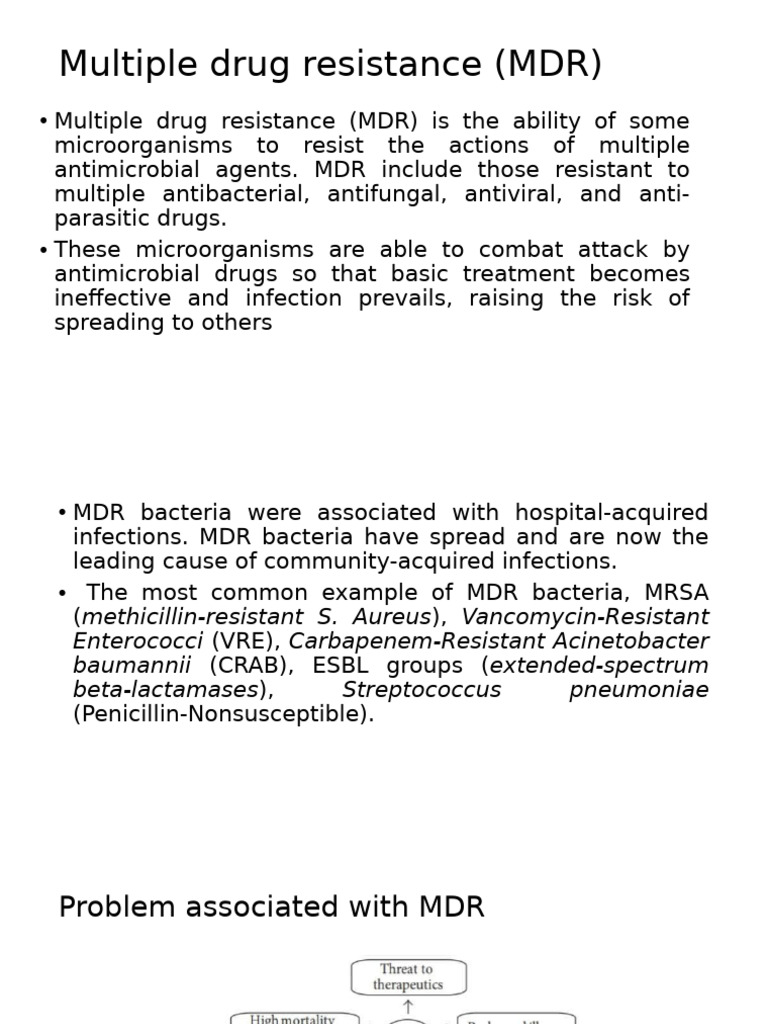 Multiple Drug Resistance (MDR) | PDF