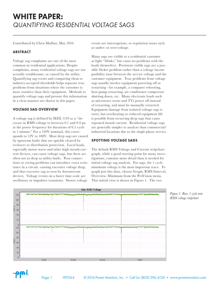 Quantifying Residential Voltage Sags | PDF | Root Mean Square | Computers
