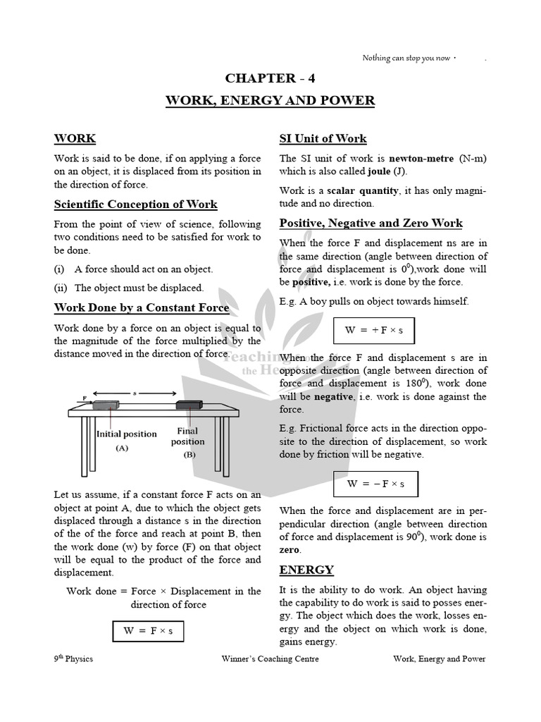 9th Physics Chapter 4 | PDF