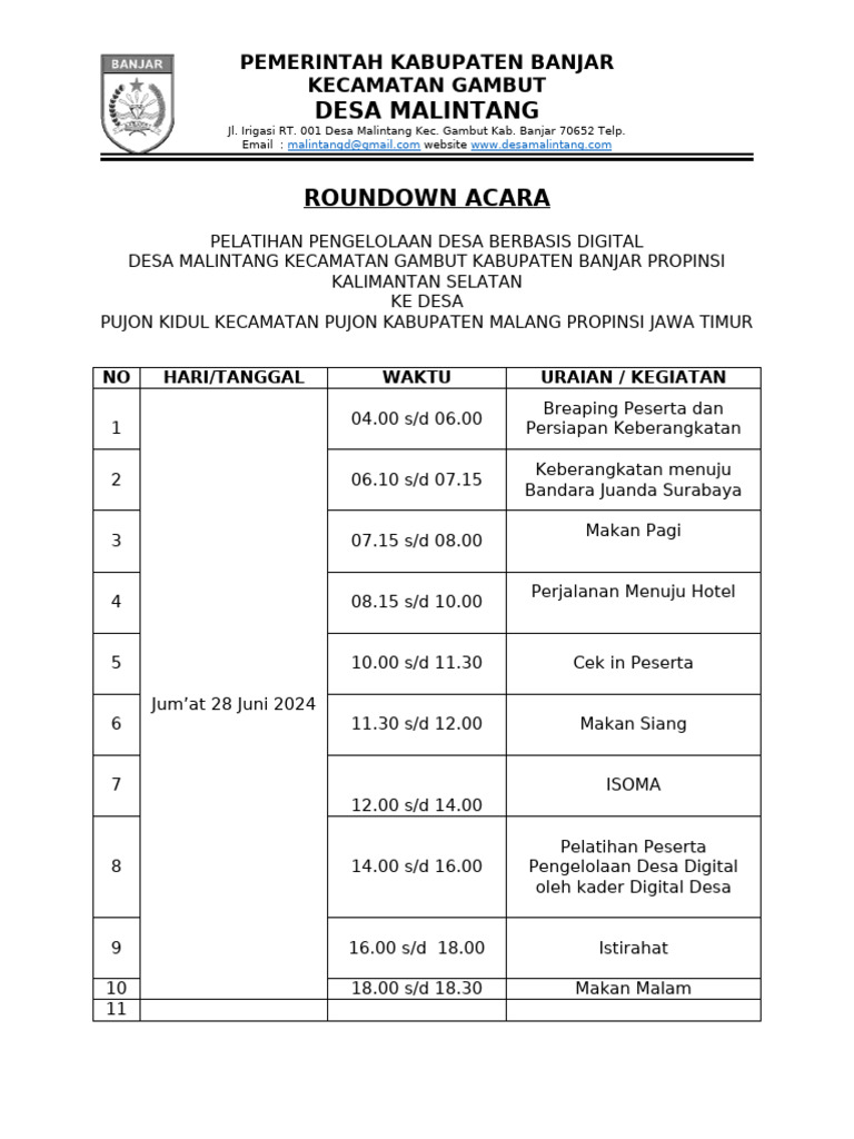 Rundown Acara-2 | PDF