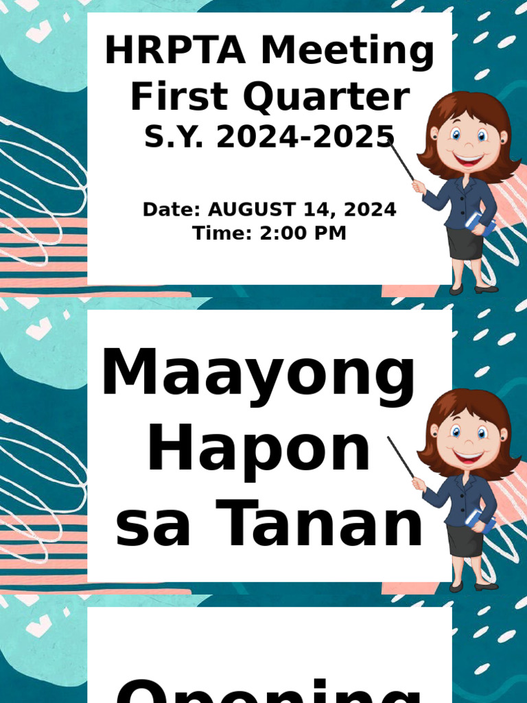 HRPTA 1ST QUARTER - PPTX 2024-2025 | PDF