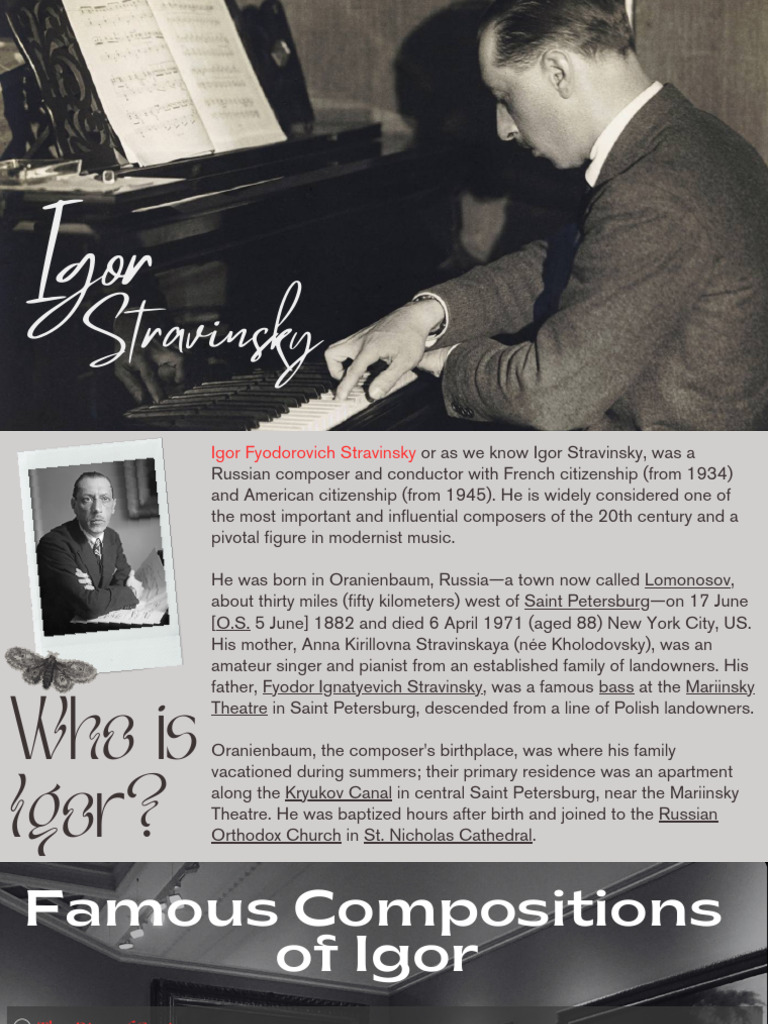 Igor Fyodorovich Stravinsky | PDF | Ballet | Dances
