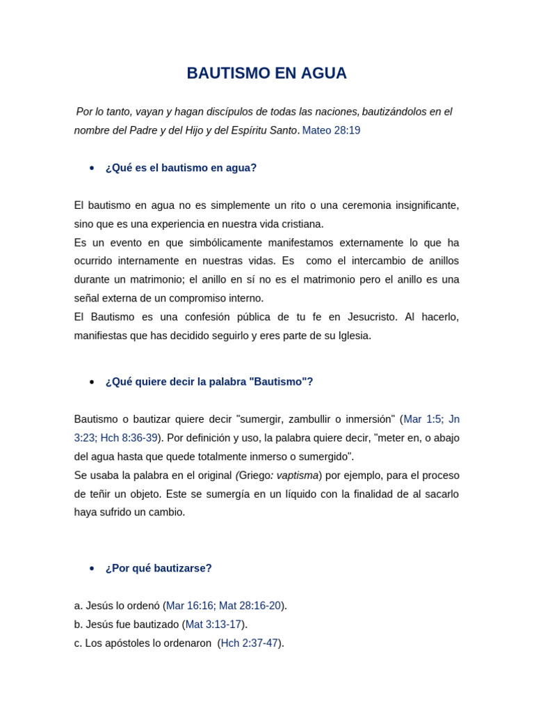 Clase Bautizos Last | PDF