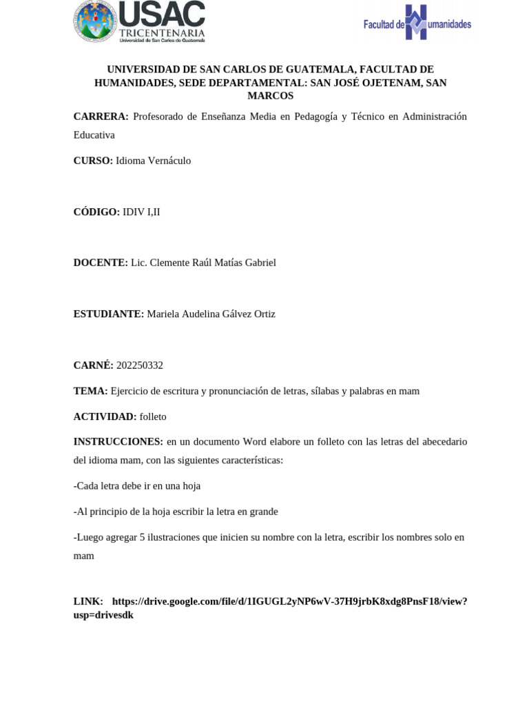 Folleto en Mam | PDF