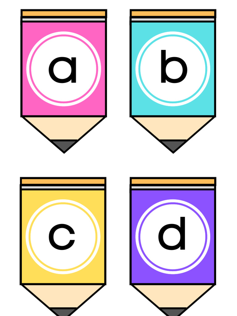 Alphabet Pencil Bunting (Lowercase) | PDF