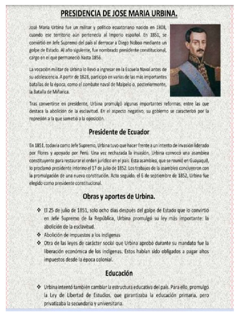 Jose Maria Urbina | PDF