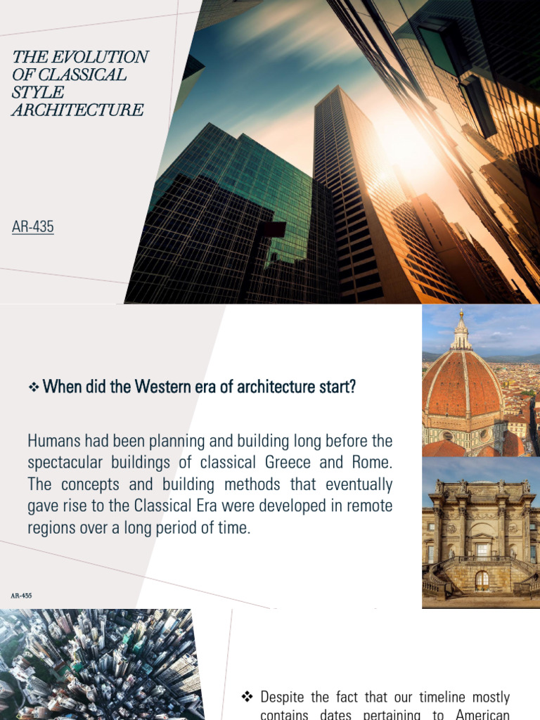 The Evolution of Classical Style Architecture | PDF