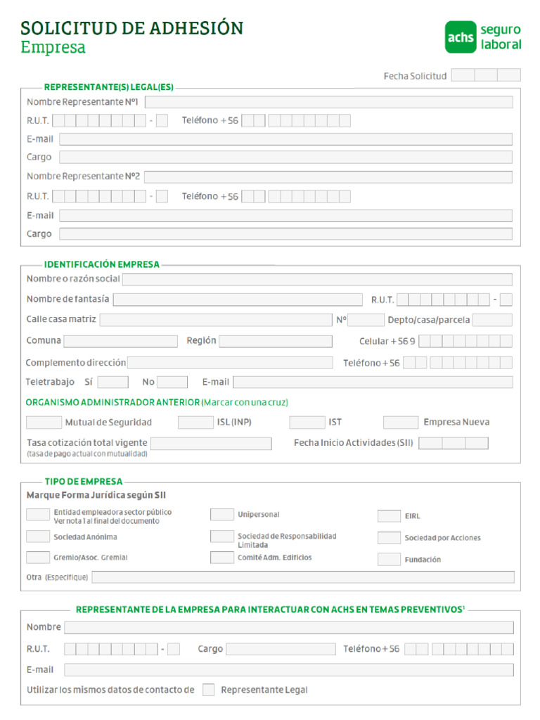 Formulario - Adhesion - Empresa - NUEVA IMAGEN | PDF