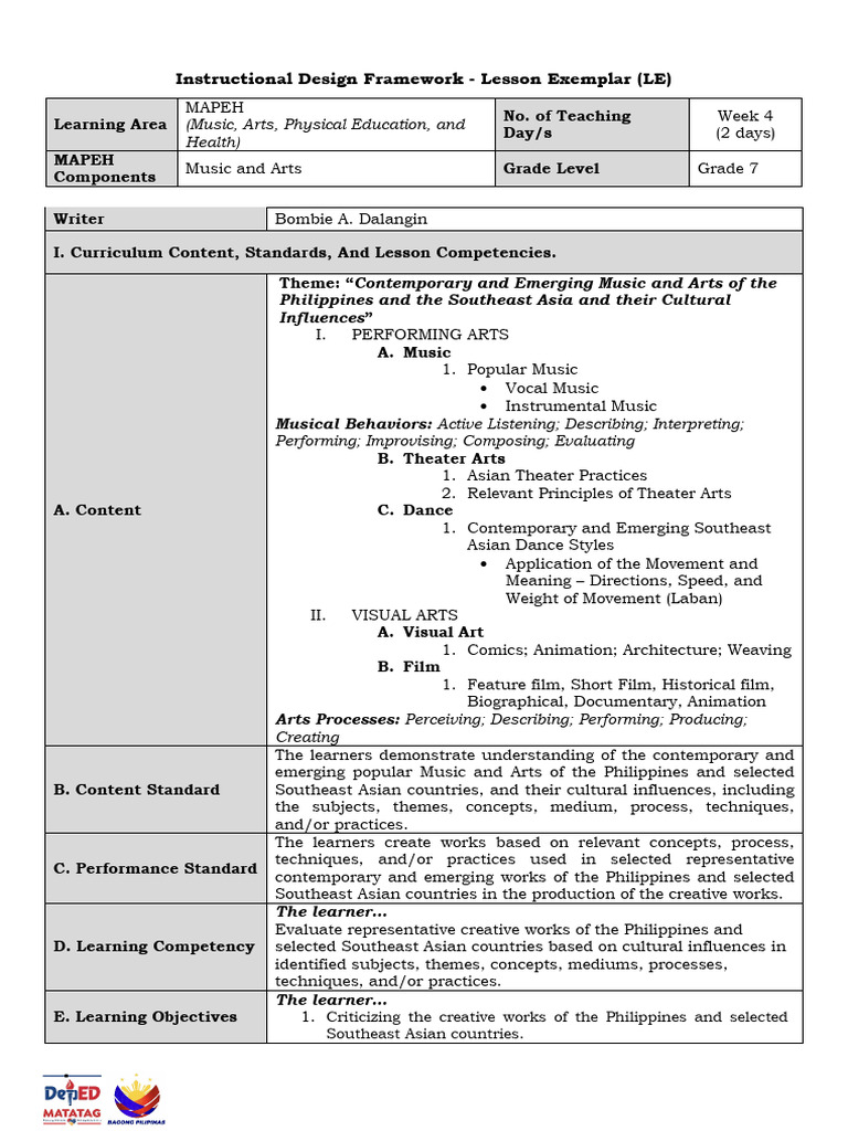 LE MusicArts7 Week4 v2 | PDF