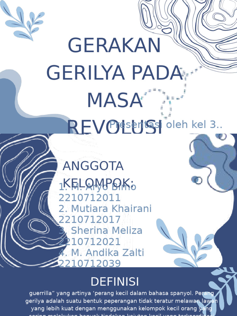 Kel 3. Gerakan Gerilya Pada Masa Revolusi | PDF
