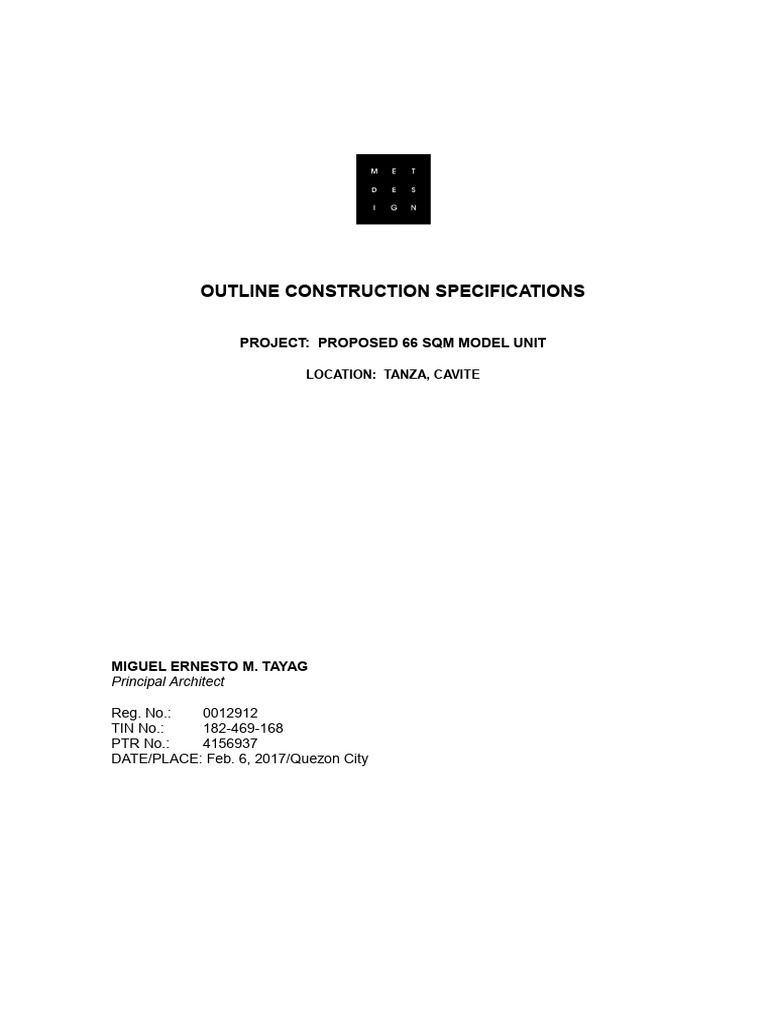 Embarcadero Architectural Specifications | PDF