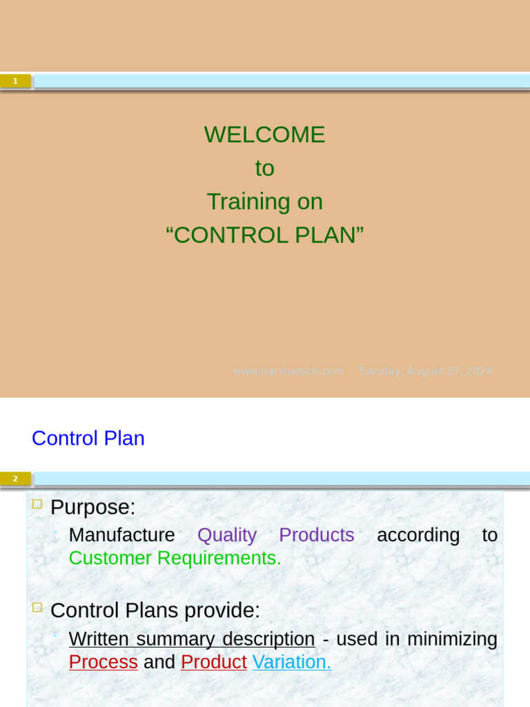 12 Control Plan - Description | PDF | Statistical Classification ...