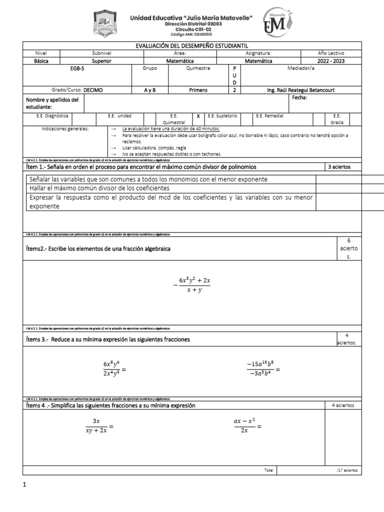 Pud 2 Decimo Ecne | PDF