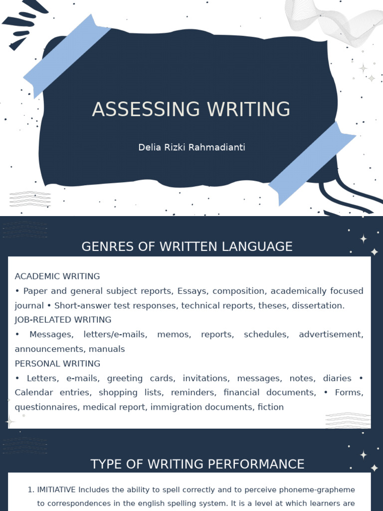 Assessing Writing Delia | PDF
