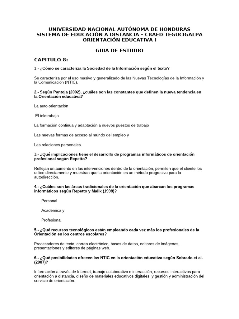 Guia Cap 8 y 9 | PDF
