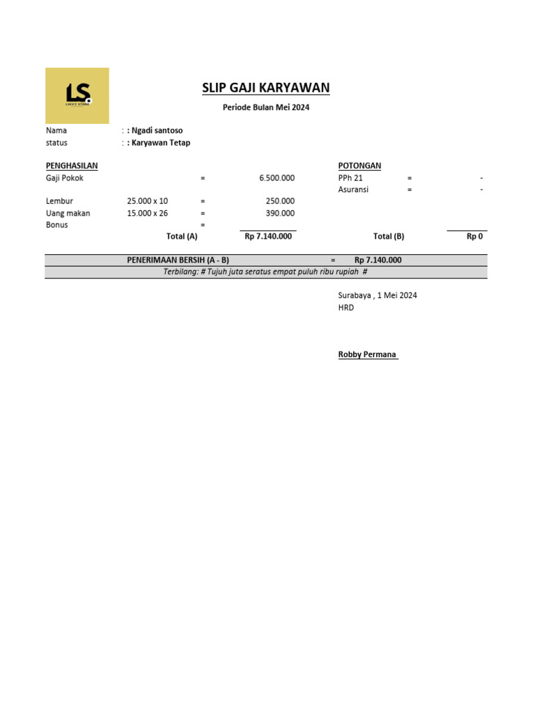 Slip Gaji | PDF