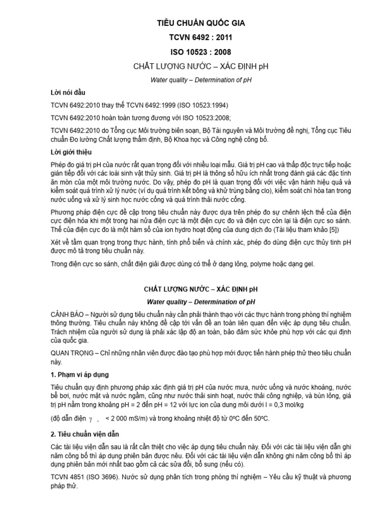 TCVN 6492-2011 | PDF