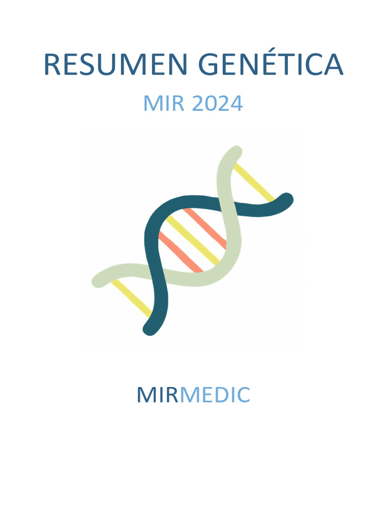 Resumen Genética MIR 2024 Mirmedic | PDF