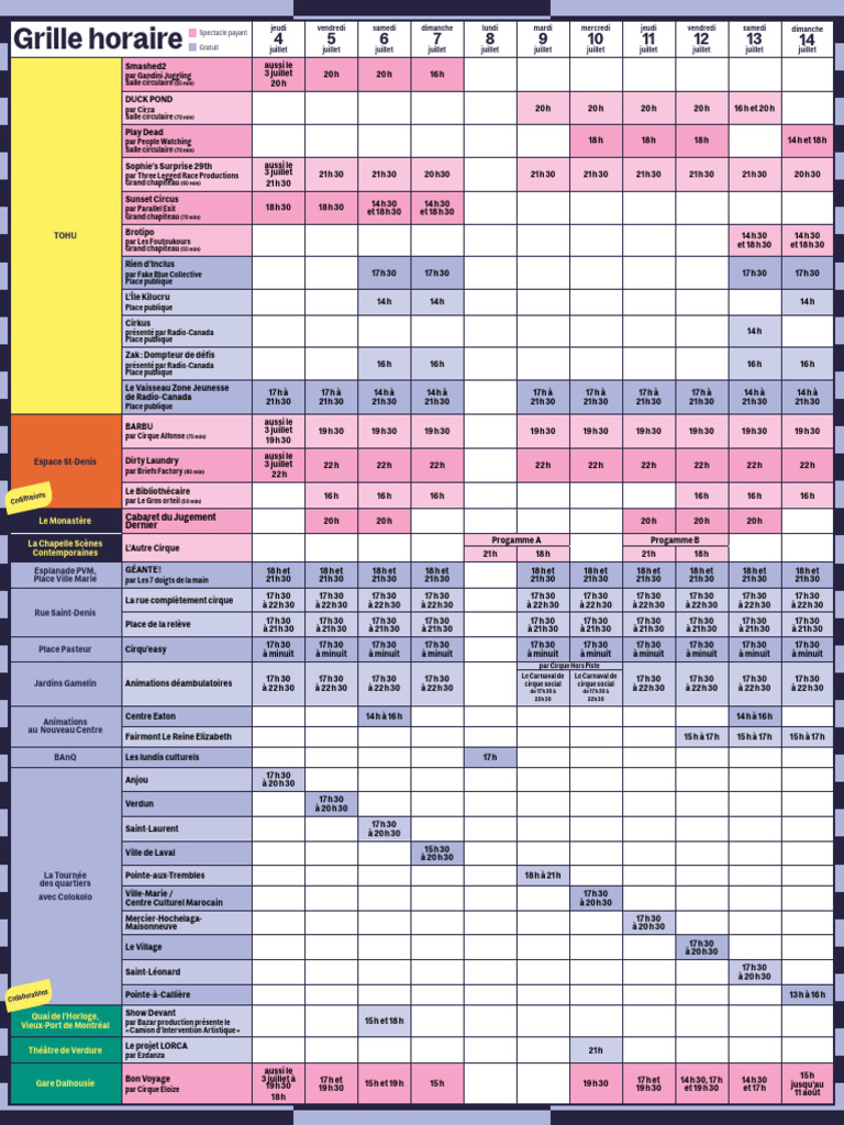 Grille Horaire | PDF