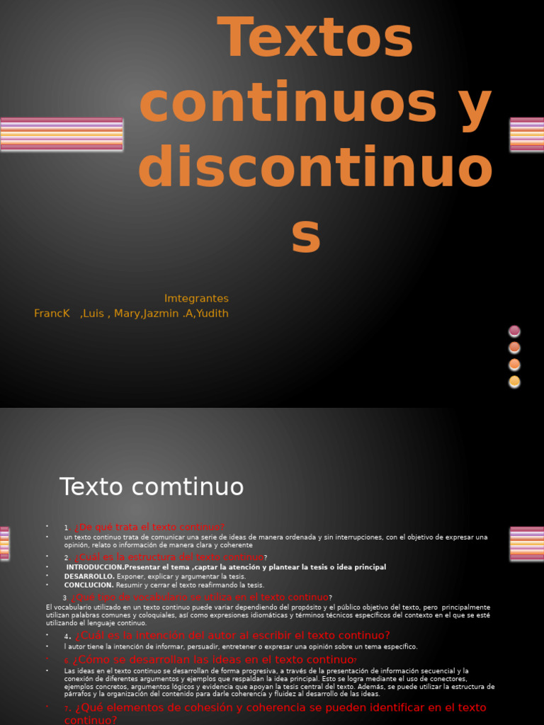Textos Continuos y Discontinuos | PDF
