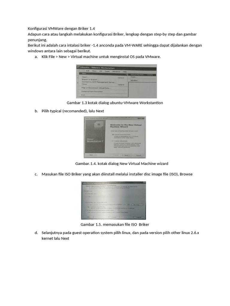 Konfigurasi VMWare dengan Briker 1 | PDF