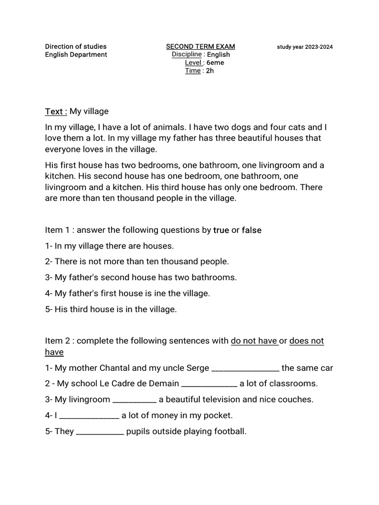 Second Term Exam | PDF