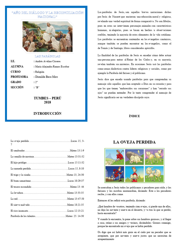 Album de Las Parabolas de Jesus | PDF