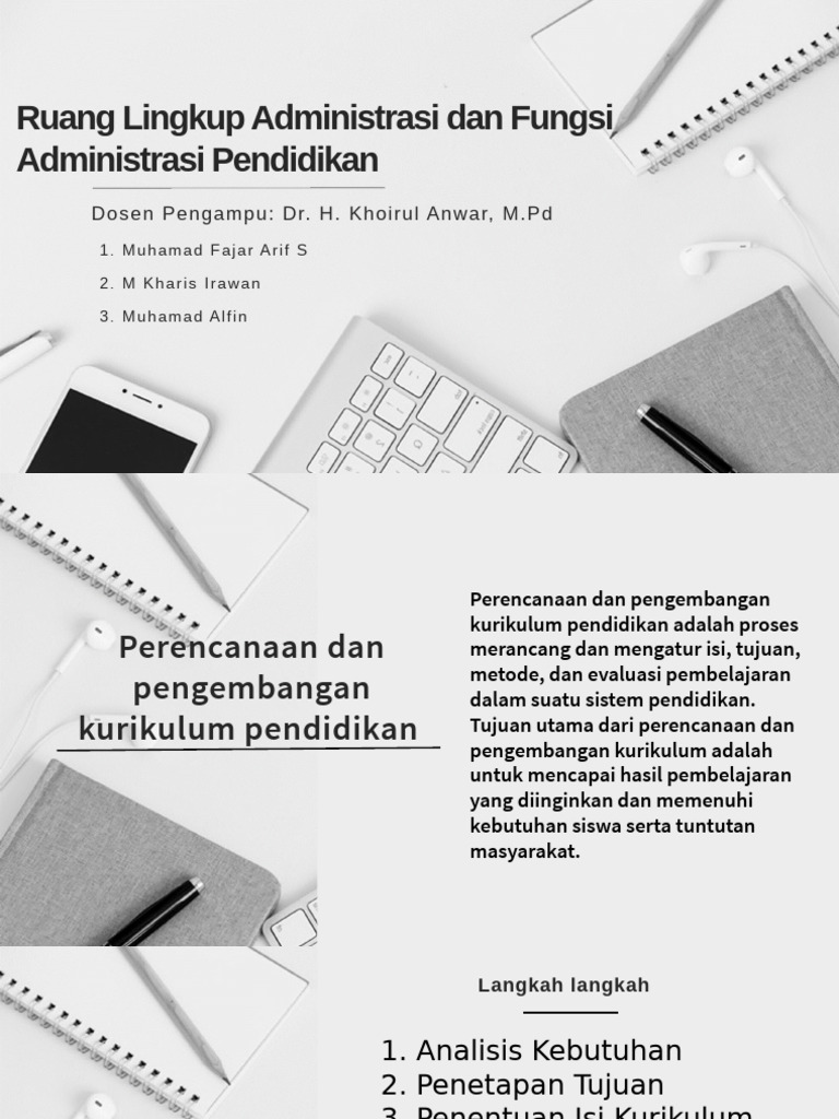 Ruang Lingkup Administrasi Dan Fungsi-Fungsi Administrasi Pendidikan | PDF